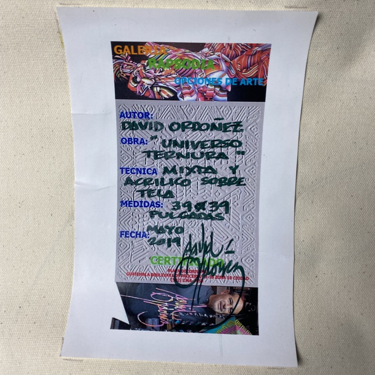 David Ordoñez Lacayo Universal Tenderness – Mercado369